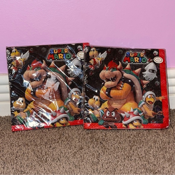 Nintendo | Party Supplies | Super Mario Bros Party Mario Bowser Napkin ...